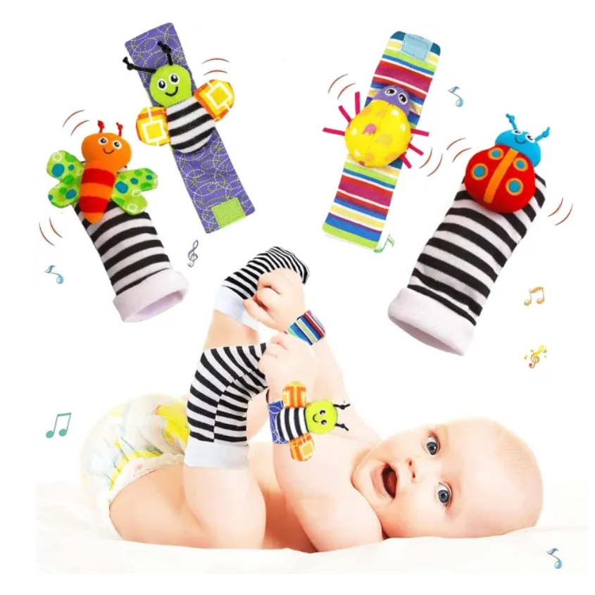 Wrist Rattles and Foot Finders Set | Cheeky Wipes
