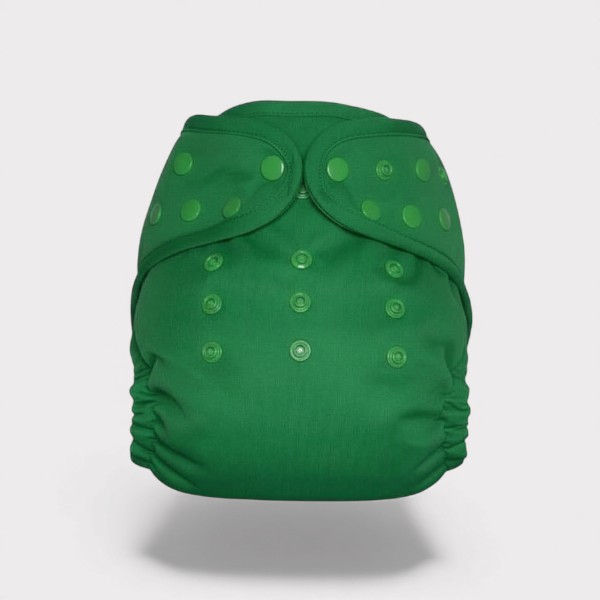 Green Reusable Nappy Wrap | Double Gusset | Cheeky Wipes