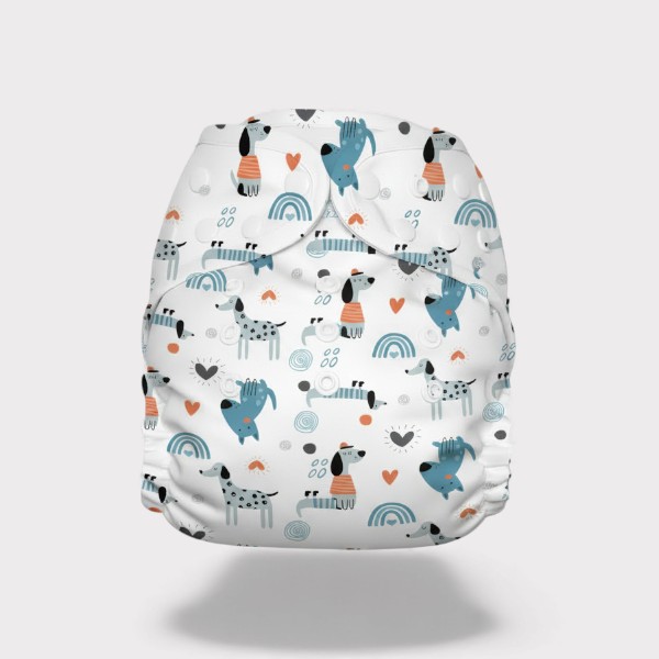 Dog Pattern Reusable Nappy Wrap | Absorbent | Cheeky Wipes