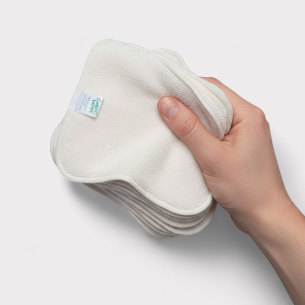 Natural Bamboo Terry Wipes | 10/25 Pack, White | Cheeky Wipes